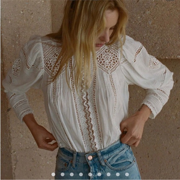 Doen | Tops | Doen Amaya Lace Top In Salt | Poshmark